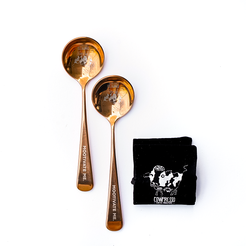 Professional Rose Gold Cupping Spoon | Cowpresso Coffee Roasters Singapore