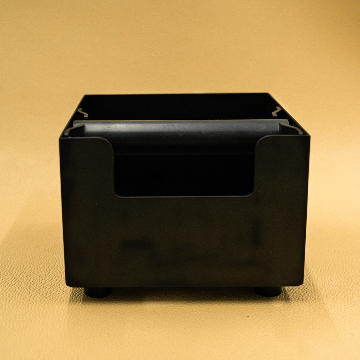 Classic Square Matt Black Stainless Steel Knock Box | Cowpresso Coffee ...